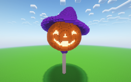 Minecraft Halloween Pumpkin Lollipop Statue, creation #26988