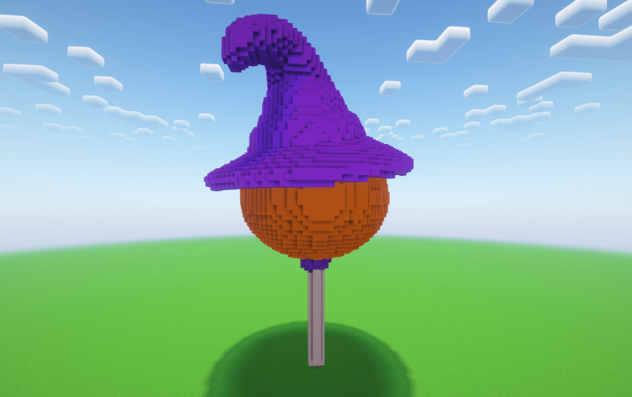 Minecraft Halloween Pumpkin Lollipop Statue, creation #26988