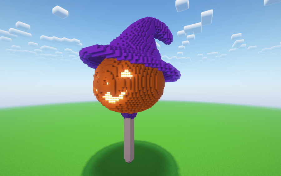 Minecraft Halloween Pumpkin Lollipop Statue, creation #26988