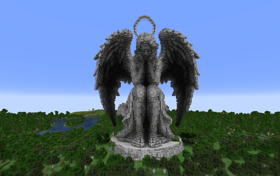 Minecraft Sad Angel Statue V41 Free (Schematic and Map), creation #27015