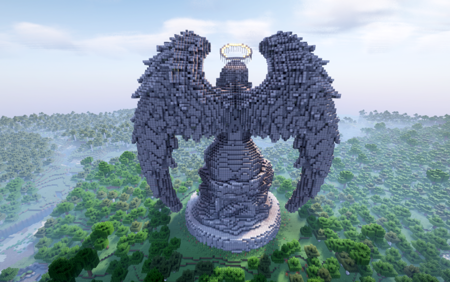 Minecraft Sad Angel Statue V41 Free (Schematic and Map), creation #27015