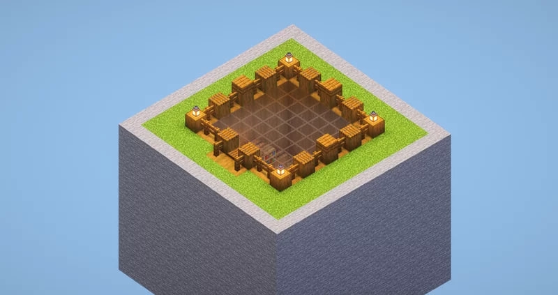 Spruce Underground Starter Base, creation #27041