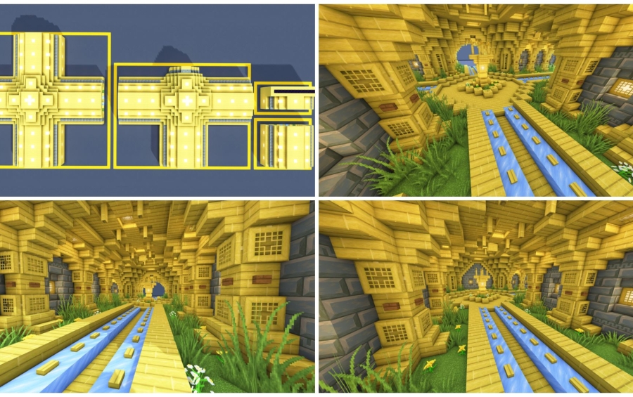 Modular Bamboo Nether Tunnel – Full Modular Set, creation #27112