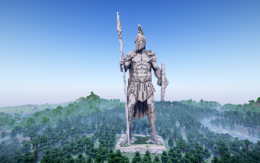Minecraft Spartan Statue Free (Schematic and Map), creation #27114