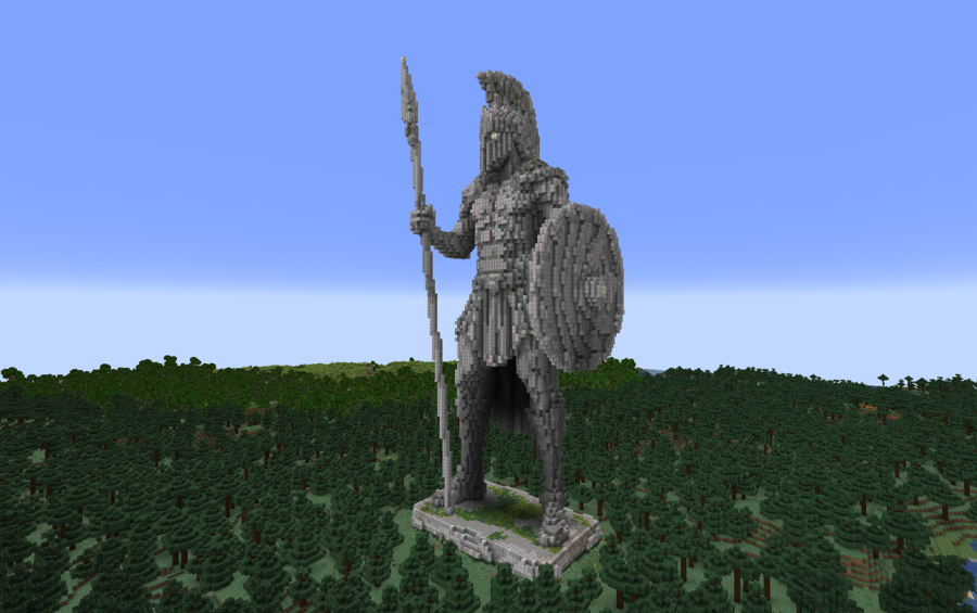 Minecraft Spartan Statue Free (Schematic and Map), creation #27114
