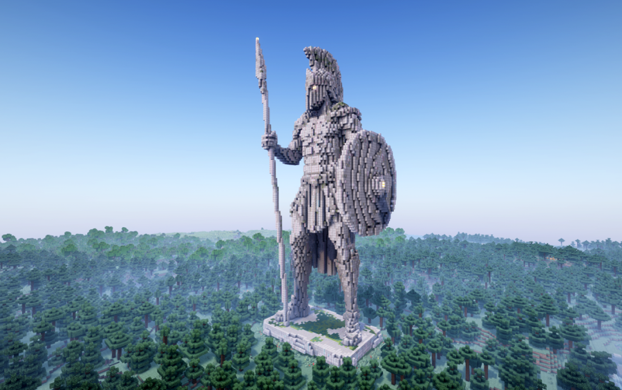 Minecraft Spartan Statue Free (Schematic and Map), creation #27114