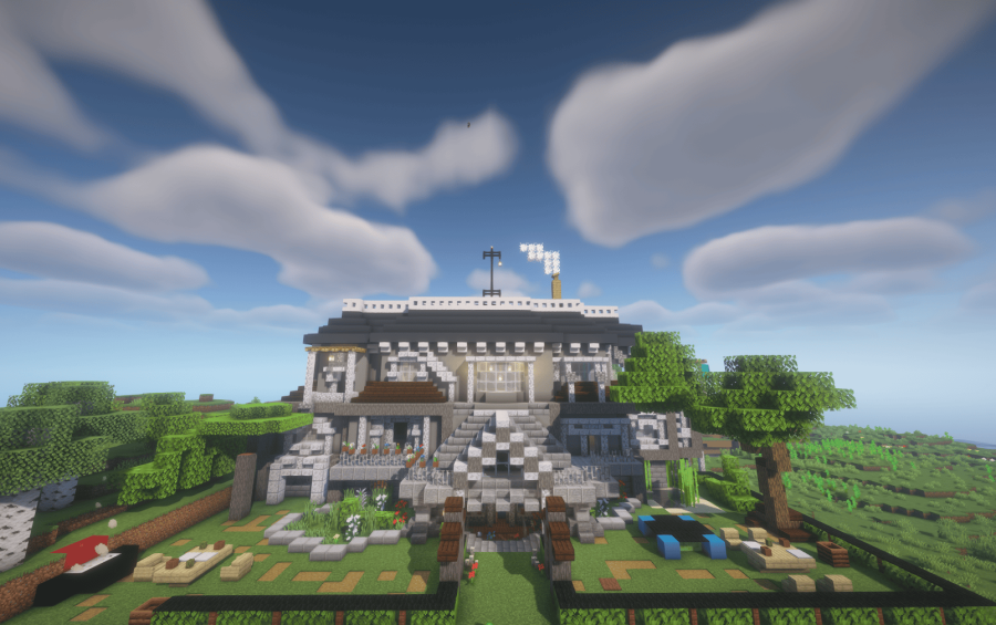 Modern House with pool and full interior, creation #27139