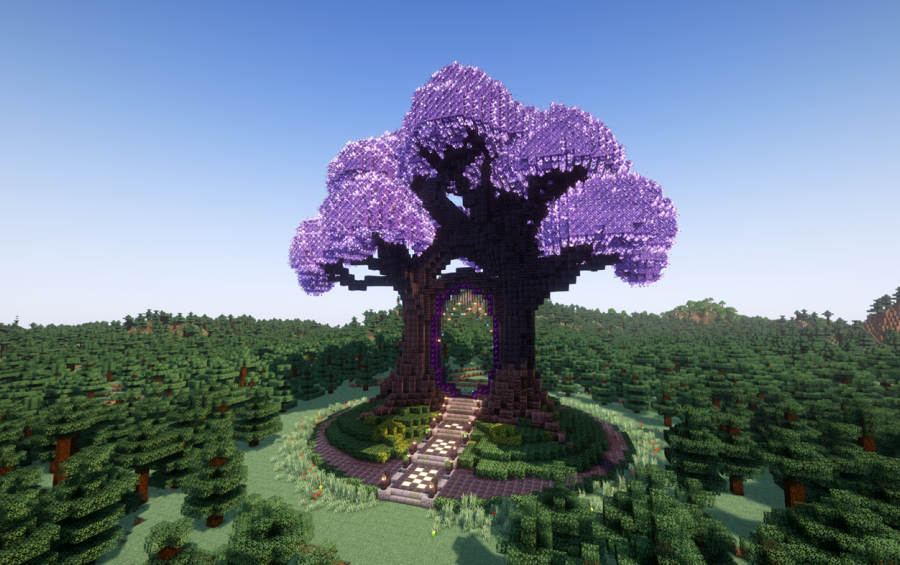 Minecraft Amethyst Tree Portal V08 Free (Schematic and Map), creation ...