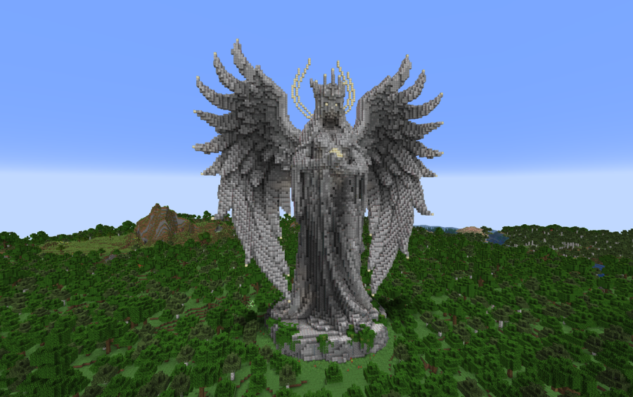 Minecraft Angel |Lotus| Statue V50 Free (Schematic and Map), creation #27167