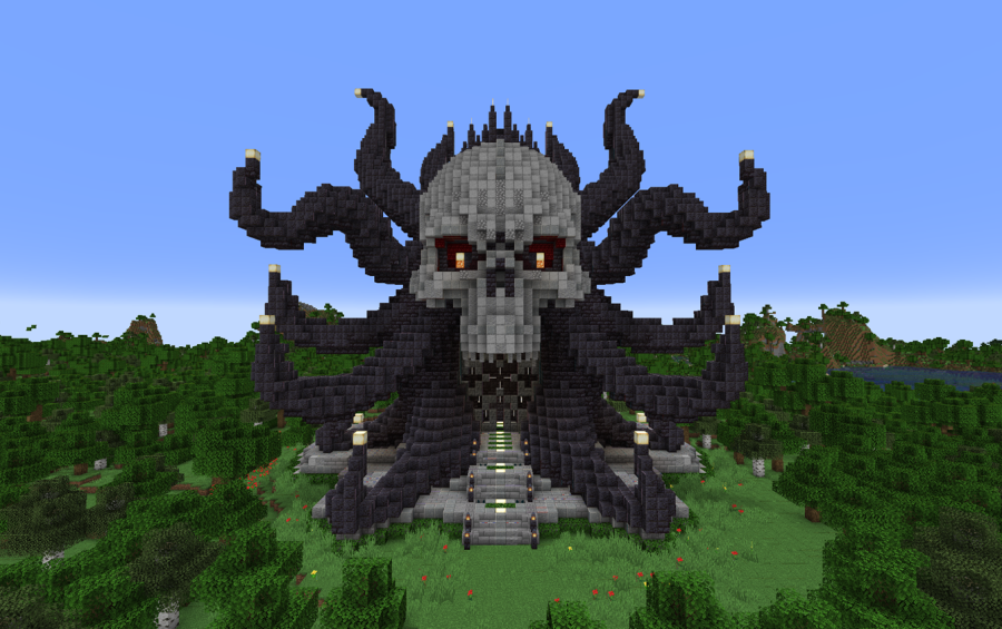 Minecraft Skull |Octopus| Nether Portal Statue V15, creation #27190