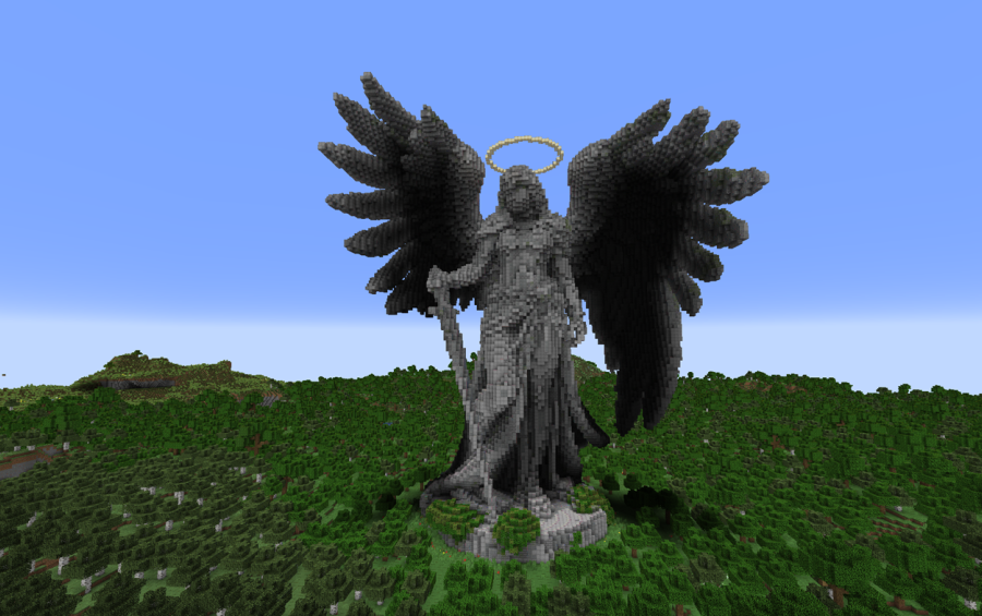 Minecraft Ruined Angel |Broken wing| Statue V45 Free (Schematic and Map ...
