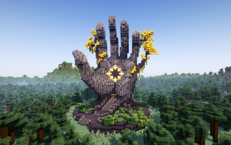 Minecraft Autumn Hand Nether Portal Statue V08 Free (Schematic and Map ...