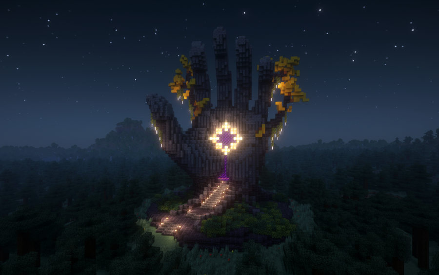 Minecraft Autumn Hand Nether Portal Statue V08 Free (Schematic and Map ...