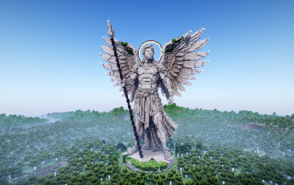 Minecraft Heroic Angel Statue V56 Free (Schematic and Map), creation #27277