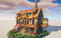 🏰 Tall Medieval House – Steep Roof Survival Base, creation #28075