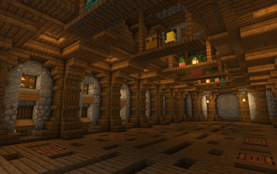 Medieval Trading Hall – Rustic Survival Build | Minecraft House and ...