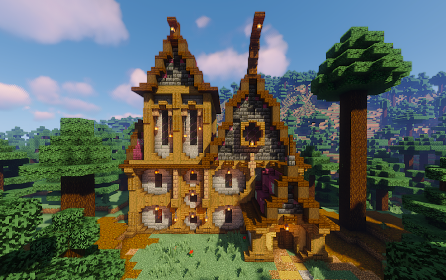 Fantasy Medieval House | Minecraft House and Shop #27369