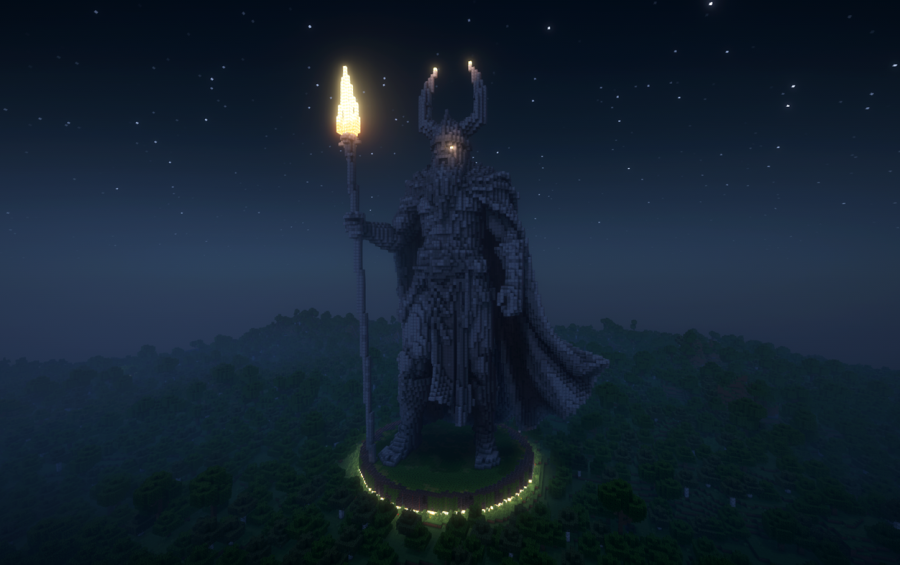 Minecraft Odin Statue, creation #27413