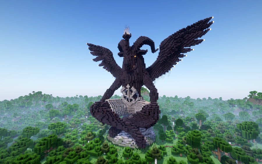 Minecraft Baphomet Statue Free (Schematic and Map), creation #27427