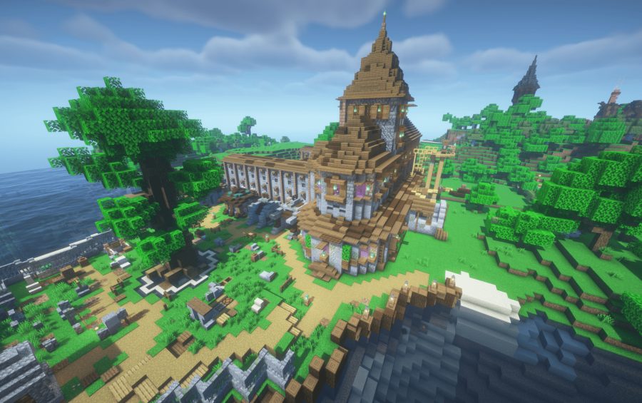 Medieval Catedral/Monastery With Full Interior. | Minecraft Temple #27508