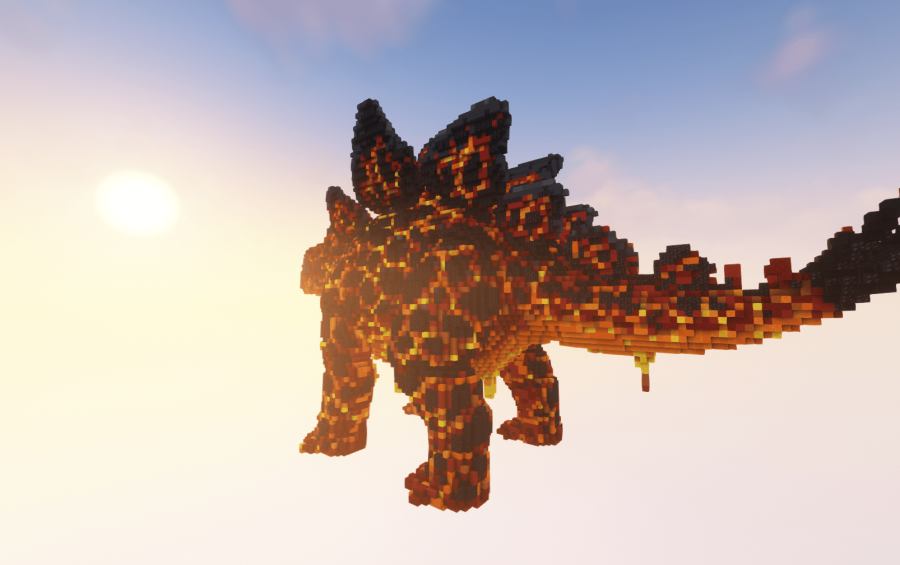 Dinosaur Stegosaurus magma DOWNLOAD | Minecraft Miscellaneous Build #27618