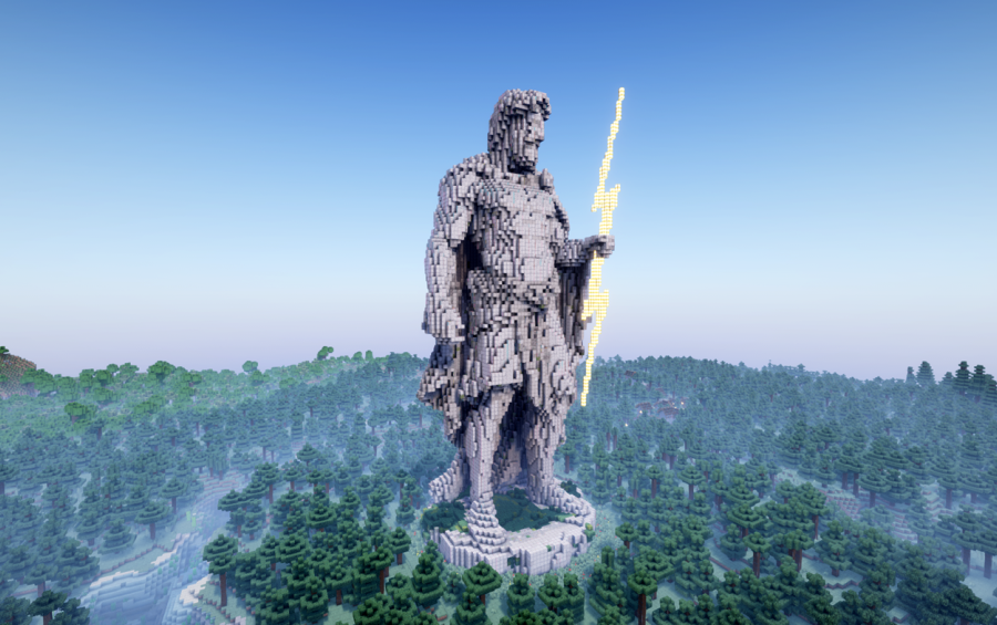 Minecraft Zeus Statue, creation #27640