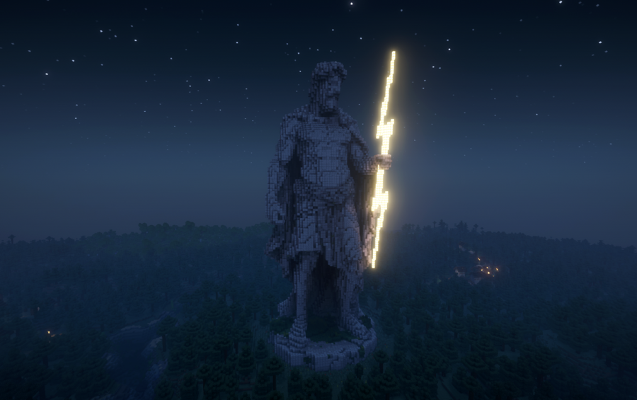 Minecraft Zeus Statue, creation #27640