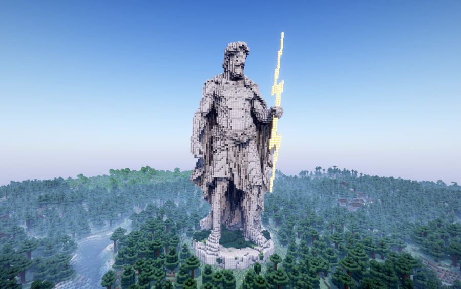 Minecraft Zeus Statue, creation #27640