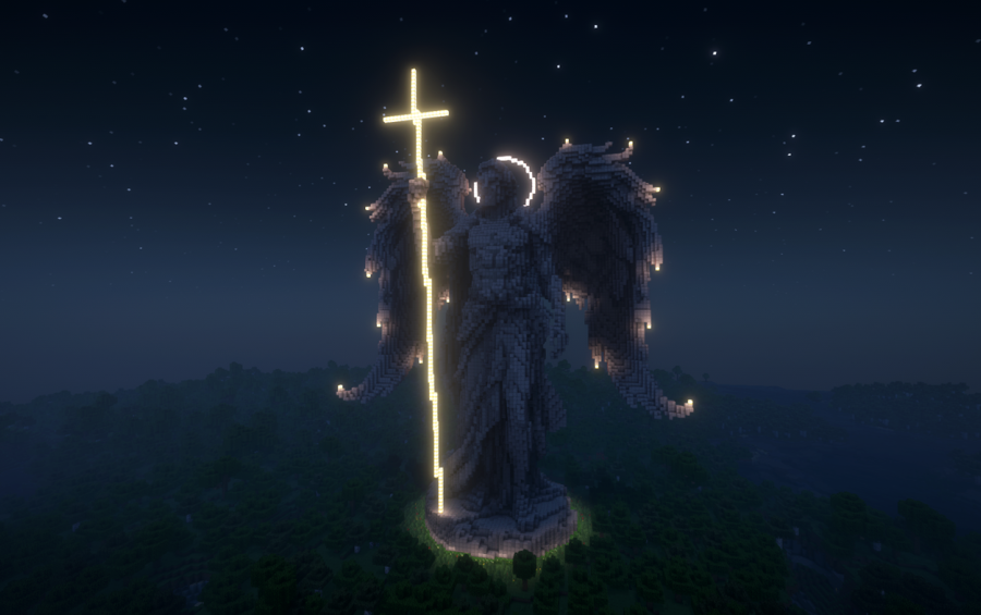 Minecraft Archangel Michael Statue V59 Free (Schematic and Map ...