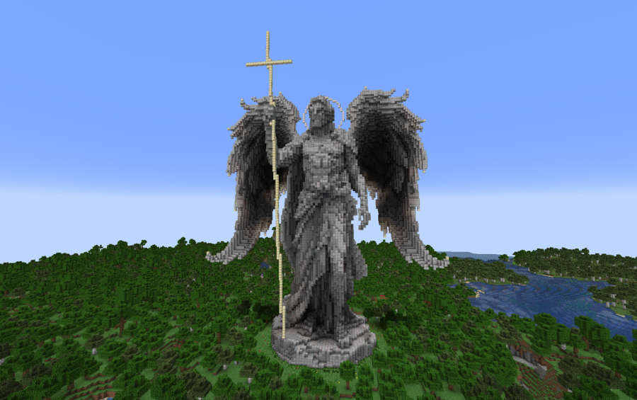 Minecraft Archangel Michael Statue V59 Free (Schematic and Map ...