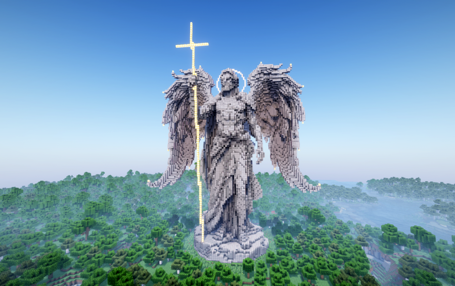 Minecraft Archangel Michael Statue V59 Free (Schematic and Map ...