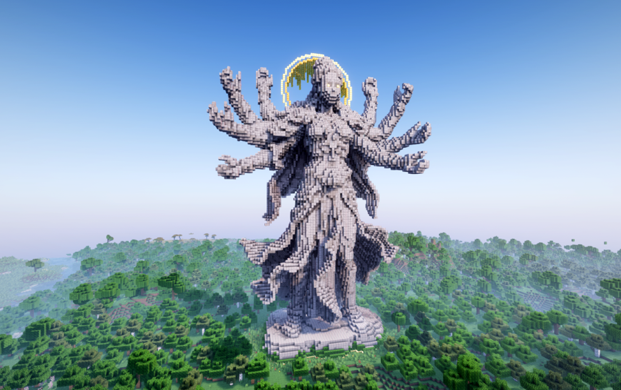 Minecraft Goddess Durga |8 Arms| Statue, creation #27715