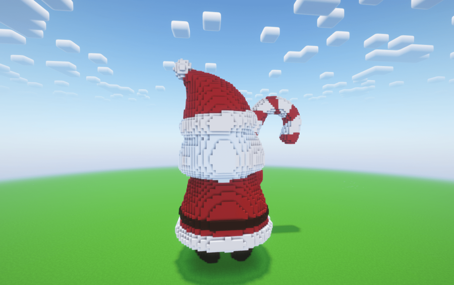 Minecraft Christmas Santa Claus 8 Statue, creation #27717