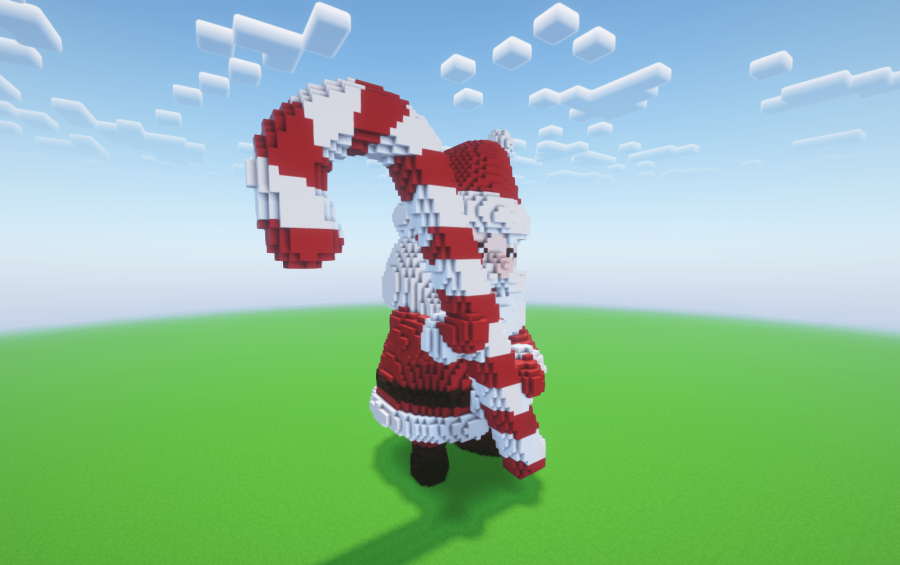 Minecraft Christmas Santa Claus 8 Statue, creation #27717