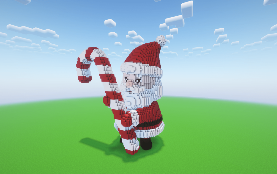 Minecraft Christmas Santa Claus 8 Statue, creation #27717