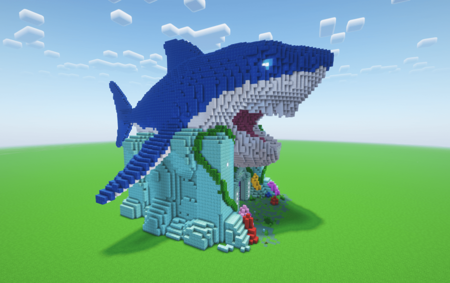 Minecraft Shark Nether Portal Statue, creation #27719