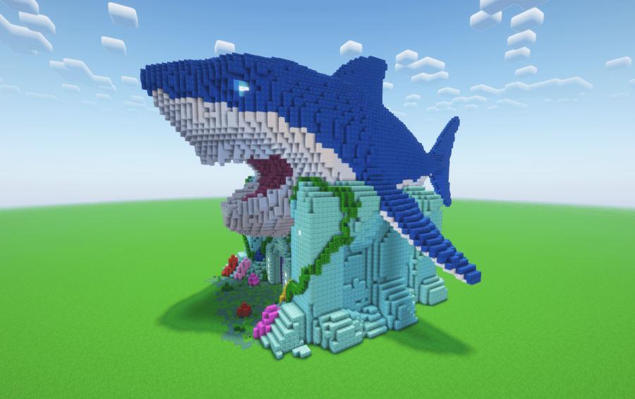 Minecraft Shark Nether Portal Statue, creation #27719