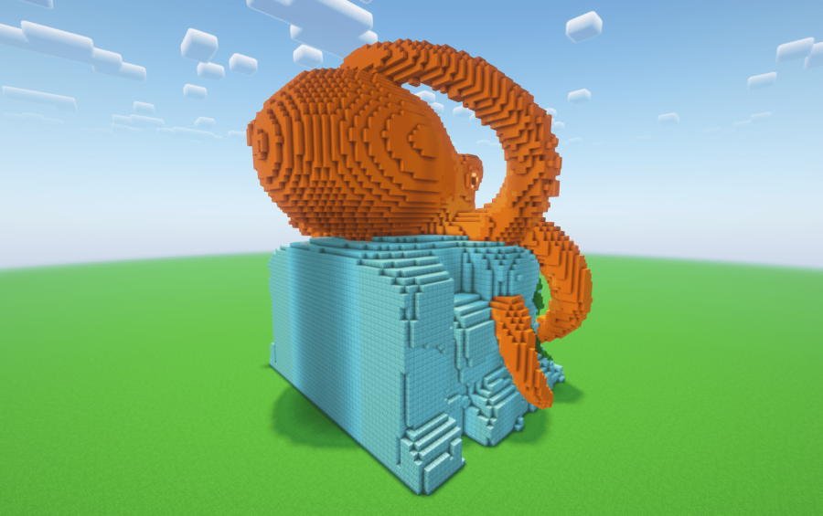 Minecraft Octopus 2 Nether Portal Statue, creation #27721