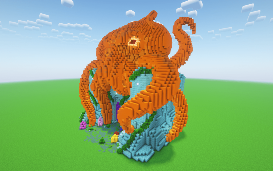 Minecraft Octopus 2 Nether Portal Statue, creation #27721