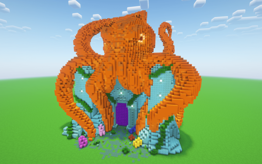 Minecraft Octopus 2 Nether Portal Statue, creation #27721