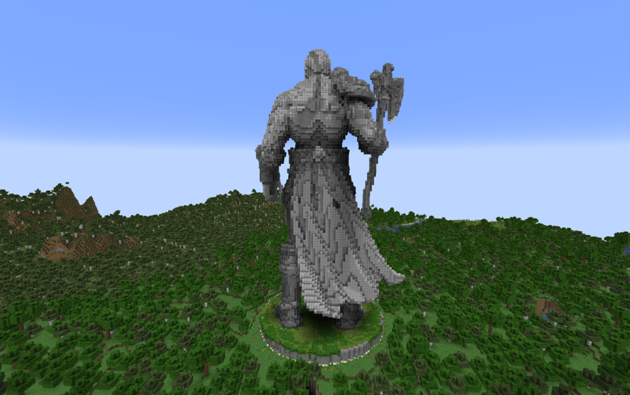 Minecraft Kratos |God of War| Statue Free (Schematic and Map), creation ...