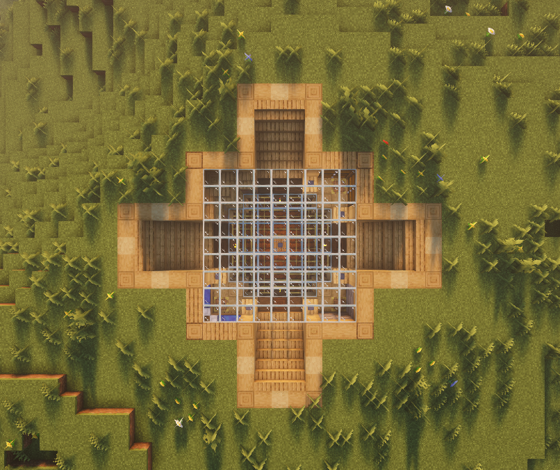 Underground Glass Oak Base, creation #27762