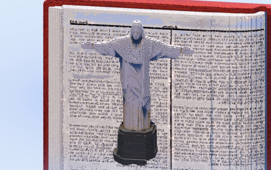 White and Taller Version of Christ the Redeemer, creation #27798