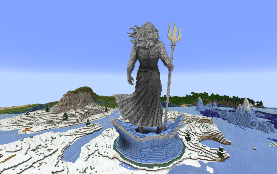 Minecraft Poseidon |Greek God of the Sea| Statue Free (Schematic and ...