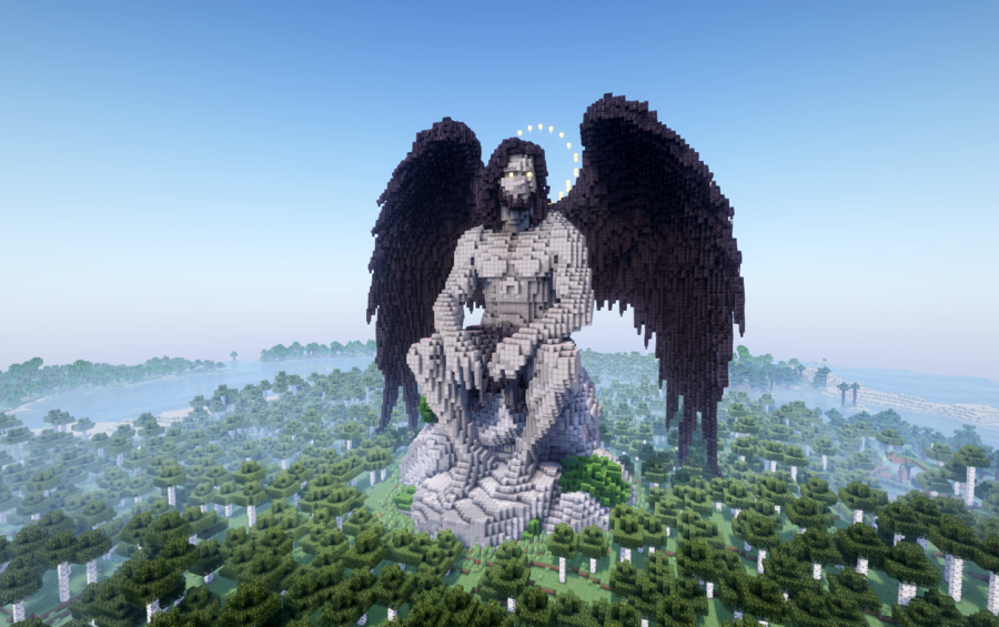 Minecraft Fallen Angel |Lucifer| Statue V61, creation #27924