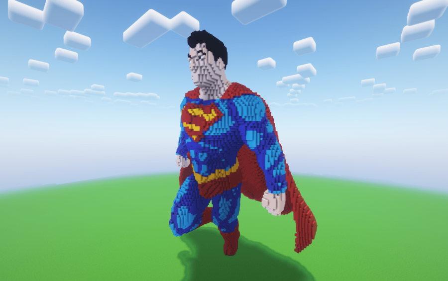 Minecraft SuperMan 2 Statue, creation #27952
