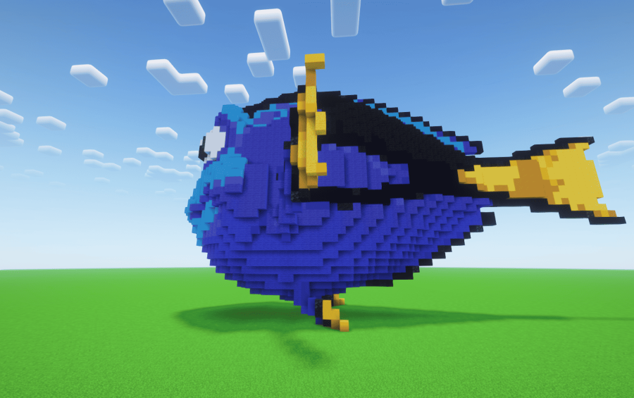 Minecraft Dory Fish Statue, creation #27954