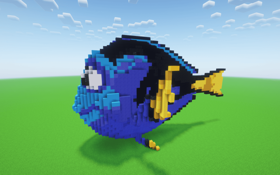 Minecraft Dory Fish Statue, creation #27954