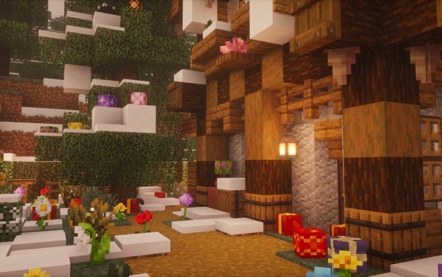 Christmas themed winter cabin (Schematic File) | Minecraft House and ...