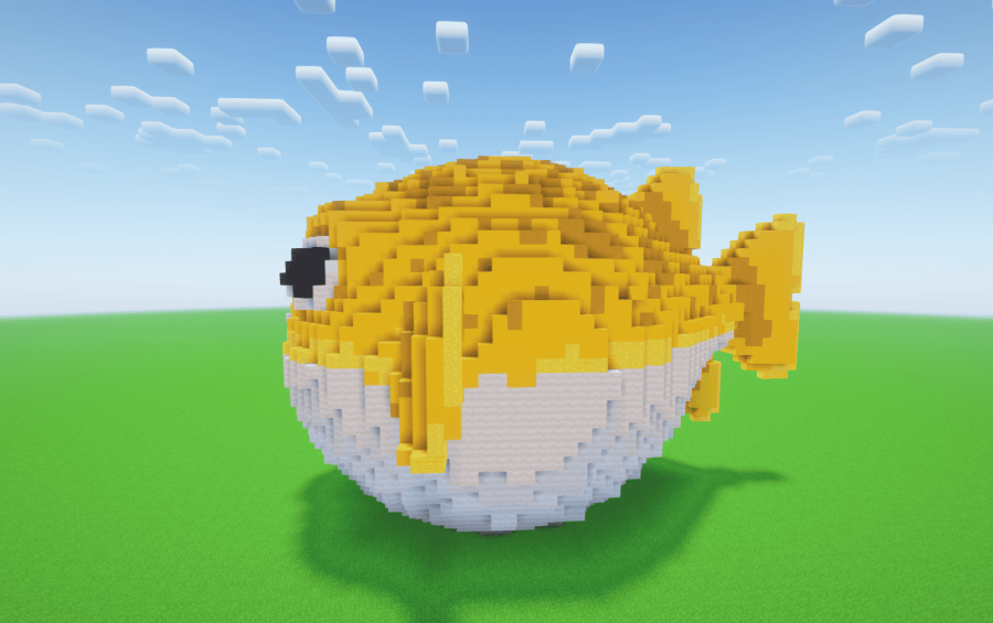 Minecraft Pufferfish Statue, creation #27975